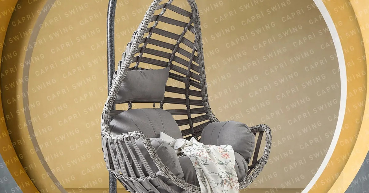 Capri Swing Milas Rattan Bahçe Balkon Salıncağı