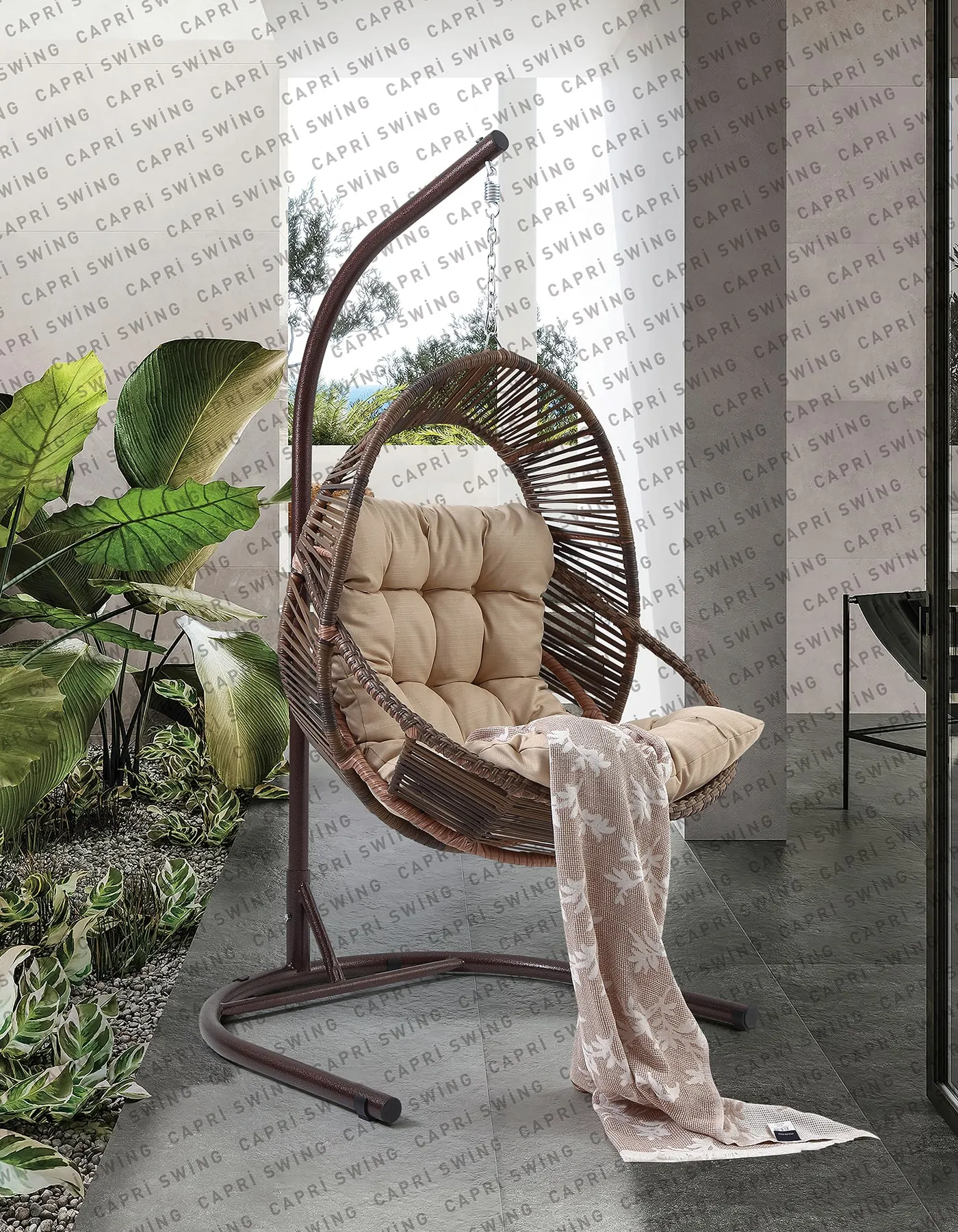 Capri Swing Nobel Rattan Bahçe Balkon Salıncağı